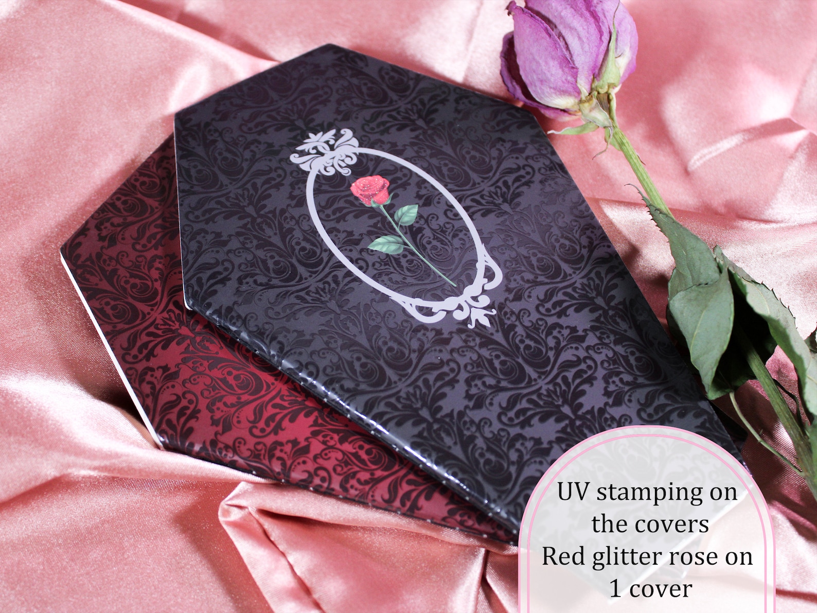 Notes by Candlelight 3 Pack Thread Bound Coffin Shaped Notebooks ...