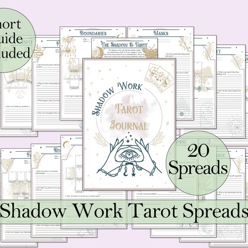 Shadow Work Tarot Spread Journal Guide 20 Tarot Spreads - Etsy UK