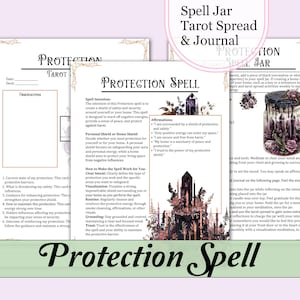 Protection Spell Kit | Spell Jar Recipe, Guide, Affirmations, Journal ...