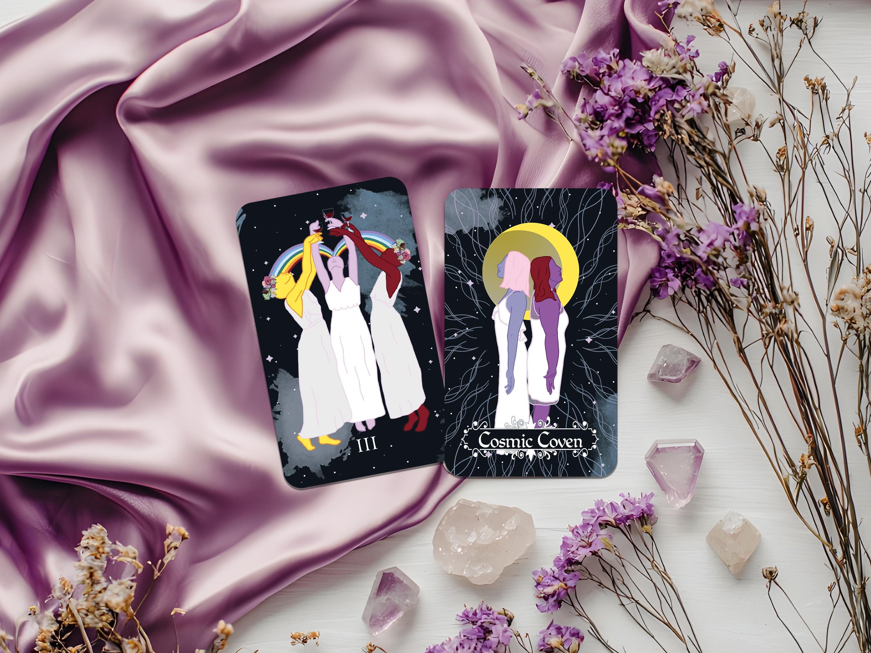 Cosmic Coven Tarot Deck With Guidebook & Box | 78 + 1 Premium Quality ...