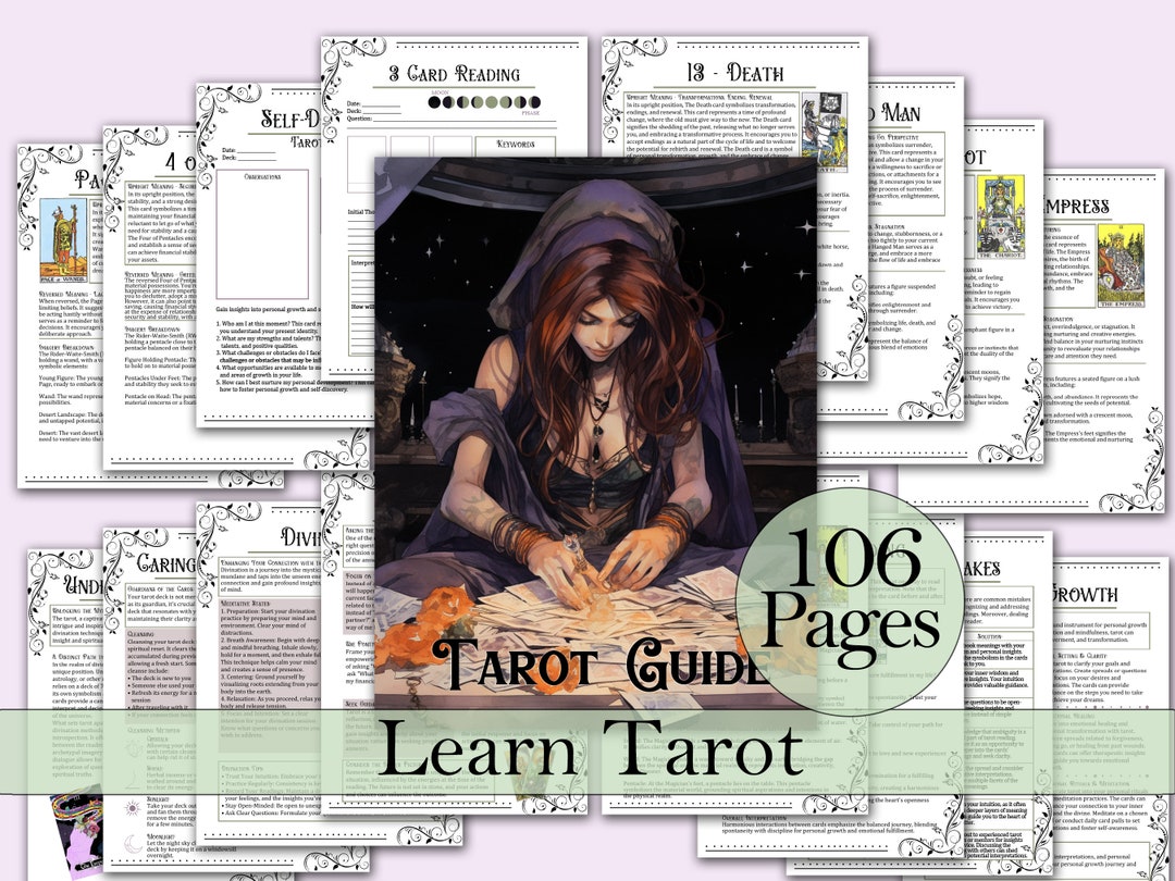Tarot Beginner's Guide Card Meanings, Reading, Spreads, Cheat Sheets ...