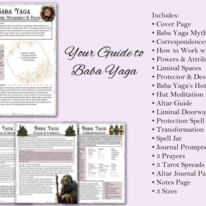Baba Yaga Book of Shadows Bundle | Slavic Goddess of Witchcraft, Spells ...