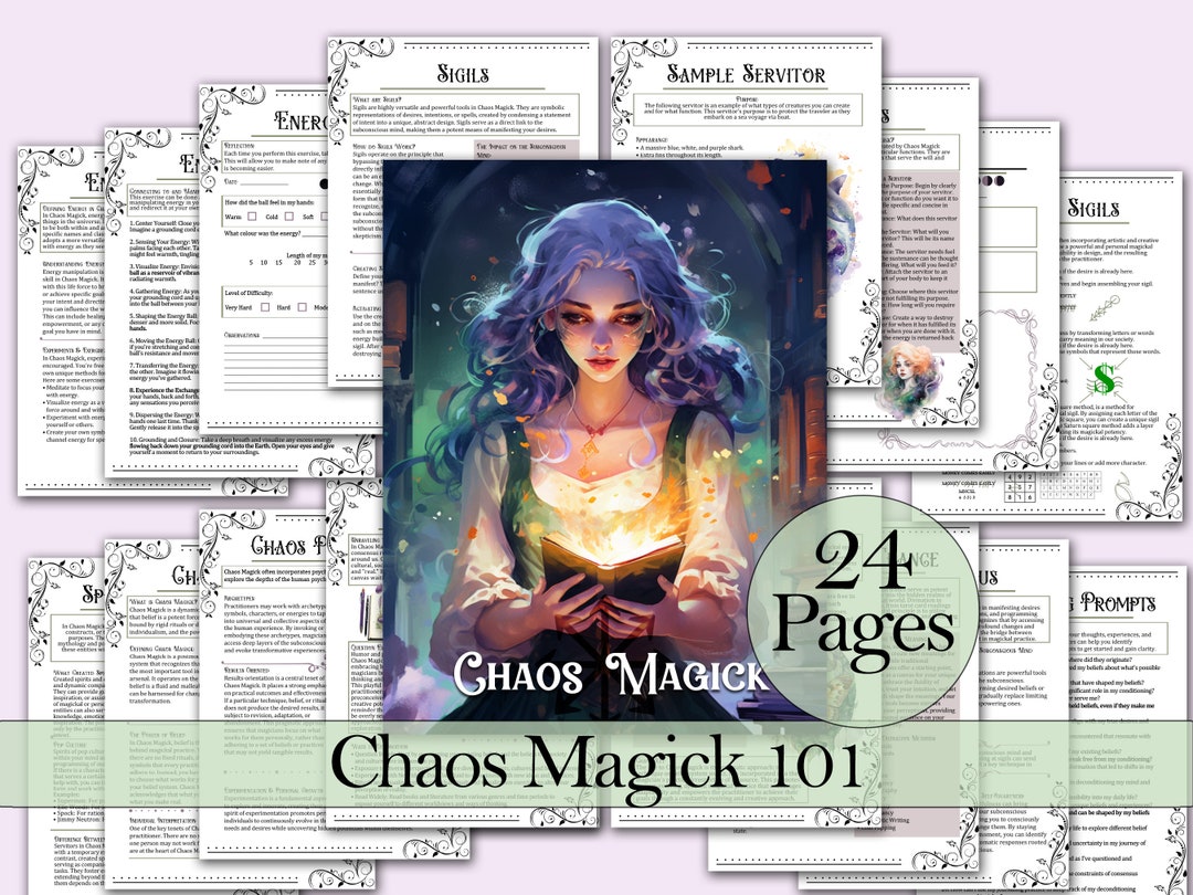 Chaos Magick 101 Guide, Sigils, Servitors, Spirits, and More Printable ...