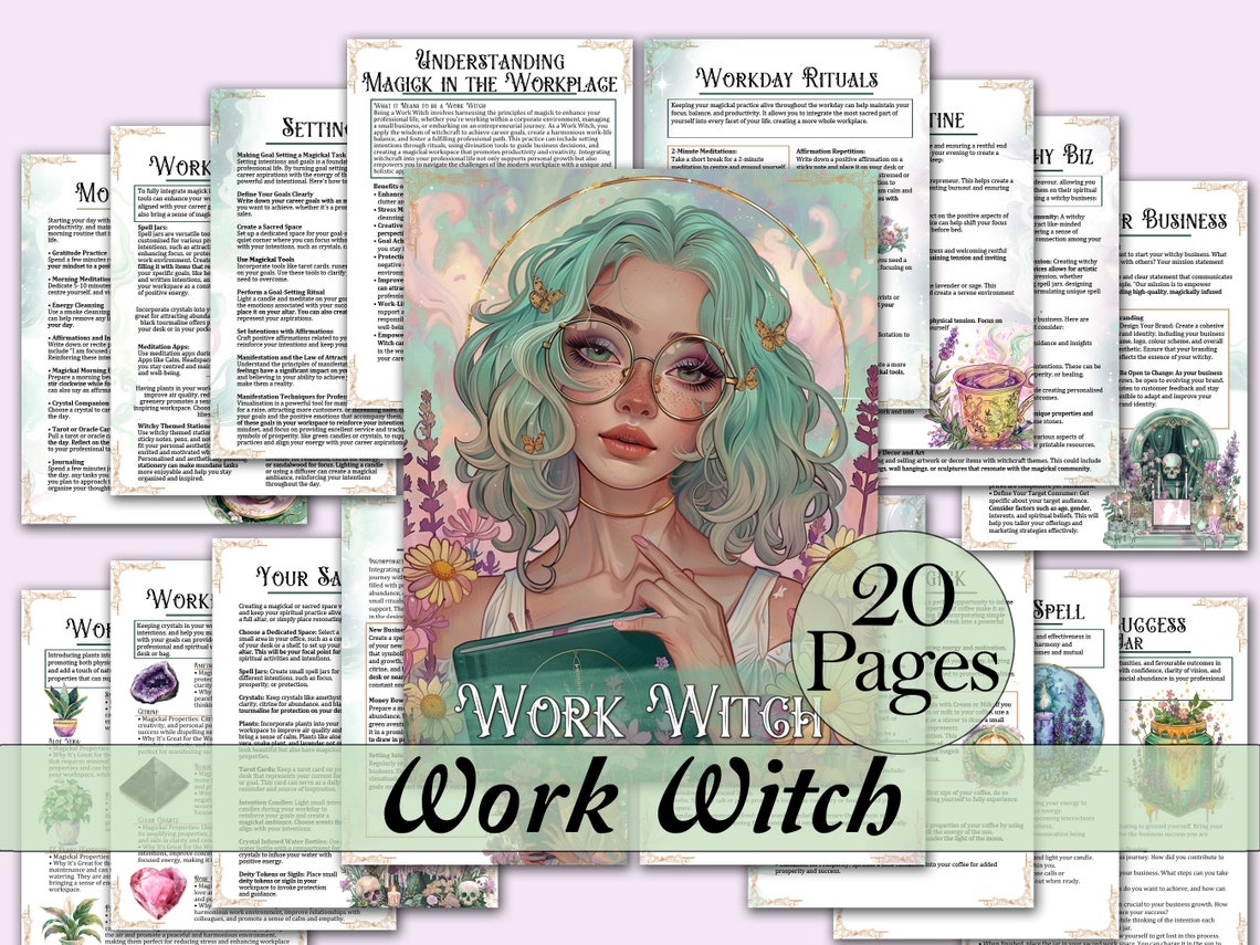 Work Witch Bundle | Guide to Magick in the Workplace, Spells, Rituals ...