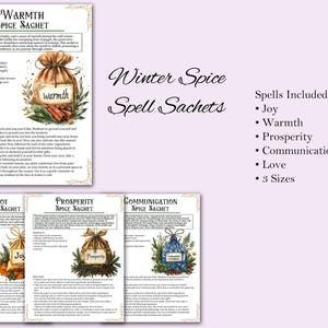 Winter Spice Sachet Spells | 5 Rituals | Joy, Warmth, Prosperity ...