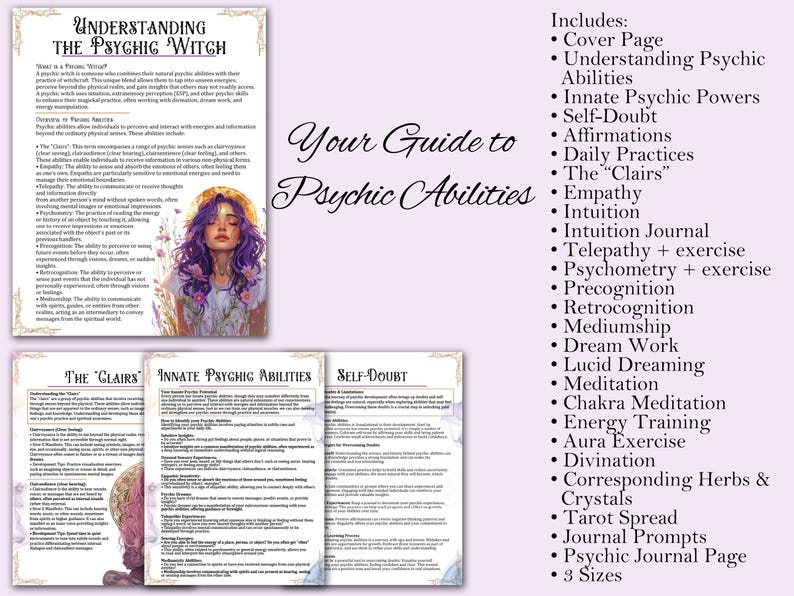 Psychic Witch Bundle | Guide to Psychic Witchcraft, Energy Work ...