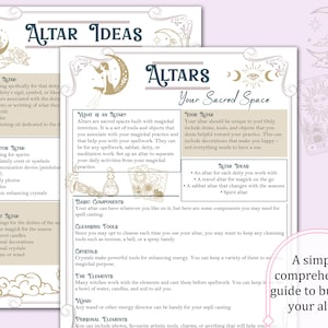 Altars Guide & Worksheet | Printable Pages - Etsy