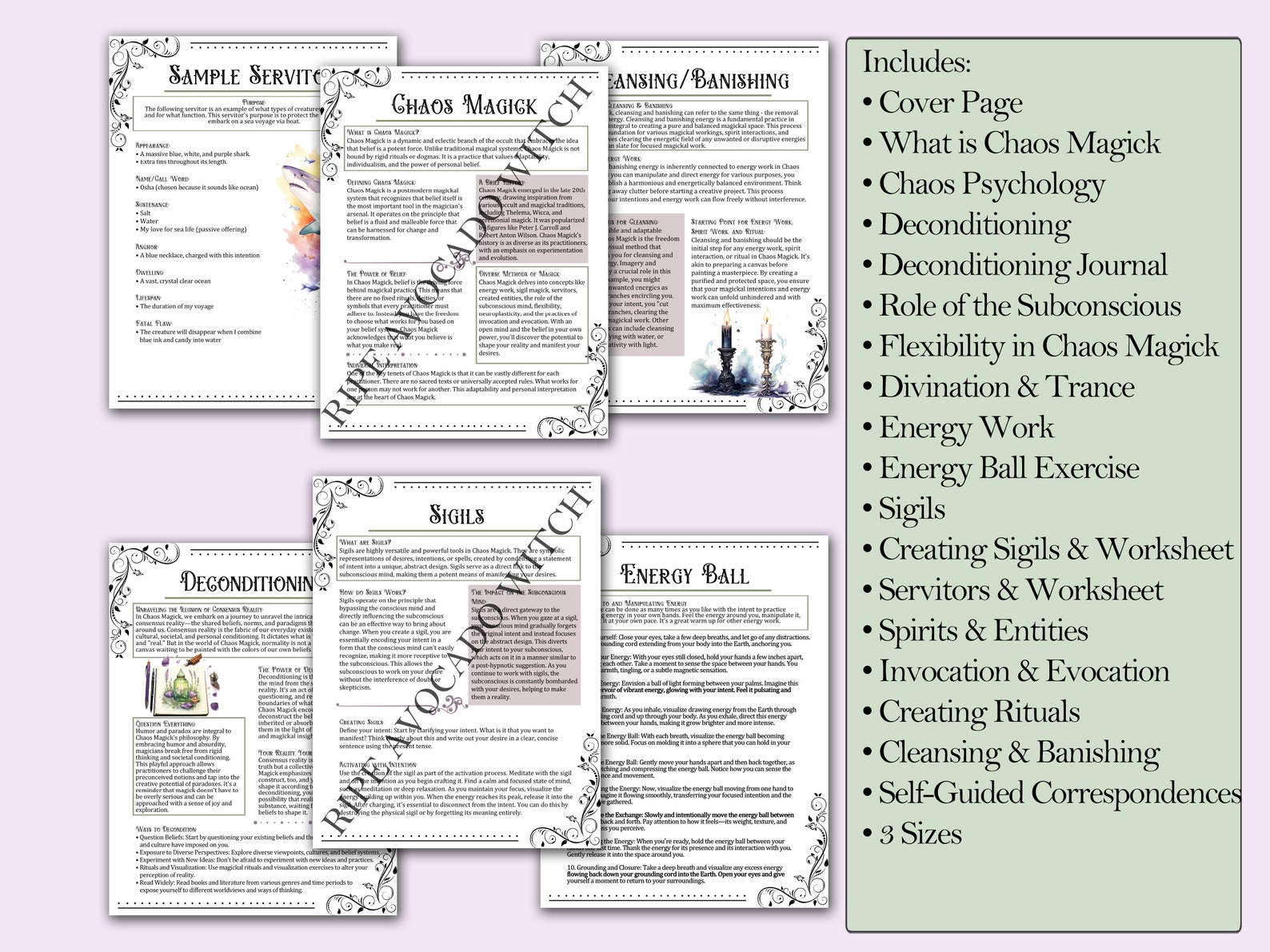 Chaos Magick 101 Guide, Sigils, Servitors, Spirits, and More Printable ...