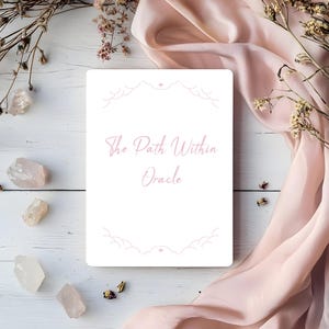 Pink Minimalist Oracle Card Deck With Guidebook & Box Full Colour ...