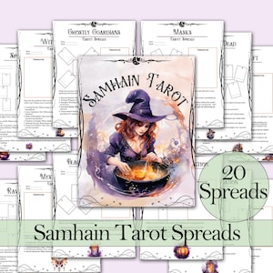 Samhain Tarot Spread Journal Guide 20 Tarot Spreads to Embrace the ...