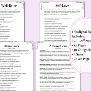 200 Affirmations Bundle | Basics + Digital Affirmations for ...