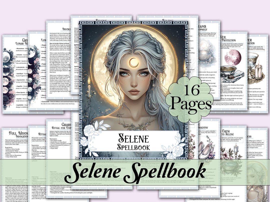 Selene Spellbook | Book of Shadows | 10 Spells for Moon Magick ...