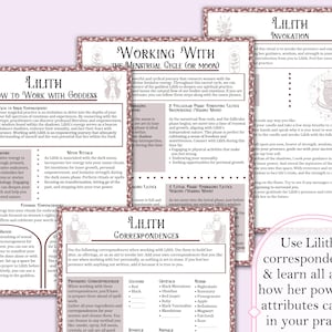 Lilith Book of Shadows Bundle | Rituals, Tarot Spreads, Correspondences ...