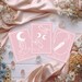 Pink Minimalist Oracle Card Deck With Guidebook & Box Full Colour ...