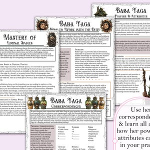 Baba Yaga Book of Shadows Bundle | Slavic Goddess of Witchcraft, Spells ...