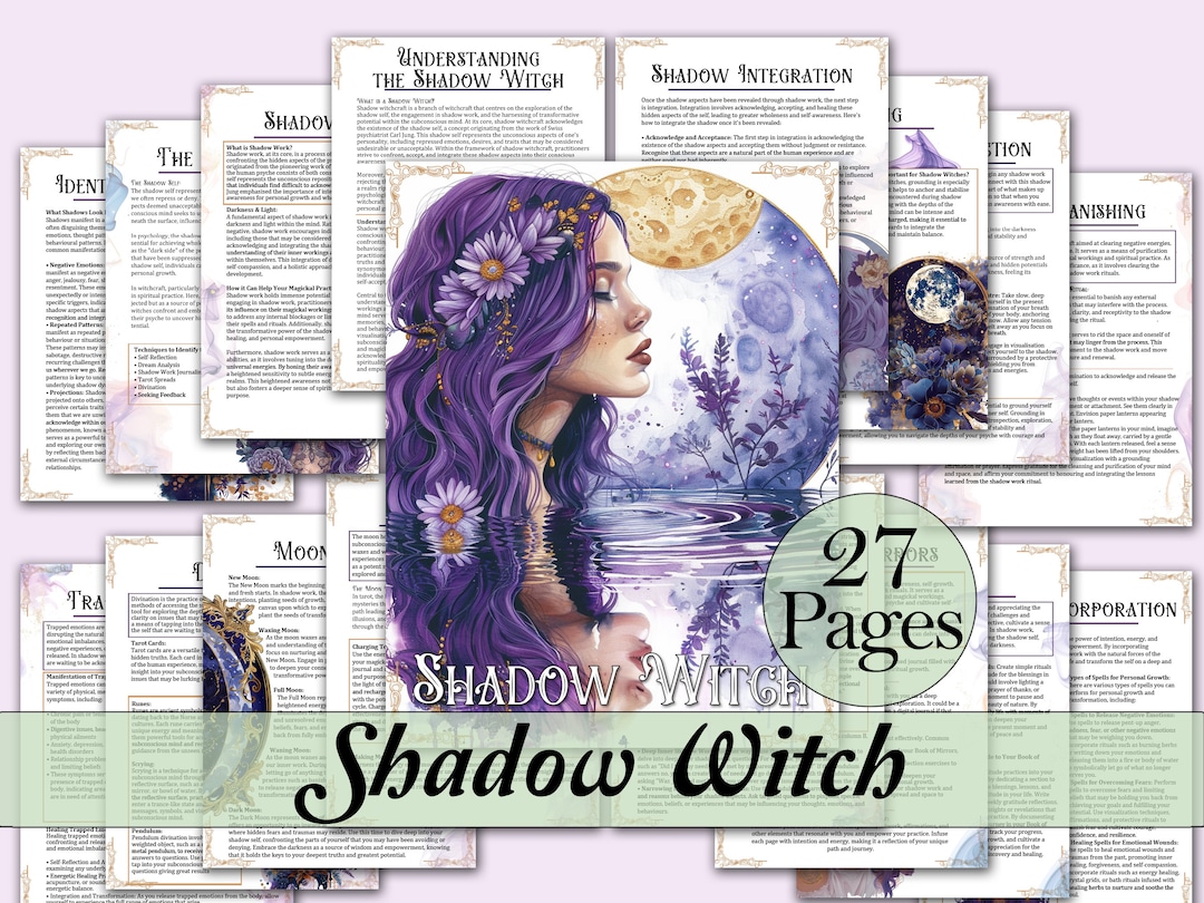 Shadow Witch Bundle | Guide to Shadow Work in Witchcraft, Spells ...