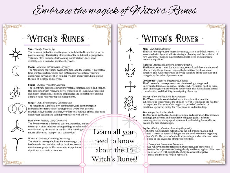 Witches Runes | Guide, Cheat Sheet, Spreads, How to Create, Consecrate ...