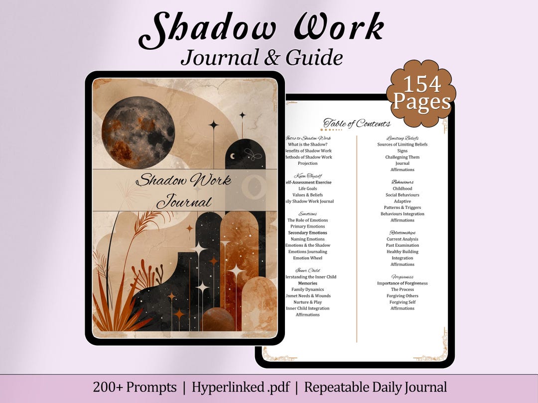 Shadow Work Journal & Guide | Complete Guided Shadow Work Workbook With ...
