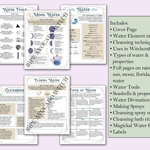 Water Magick Guide Moon Water, Correspondences, Cleansing, Divination ...