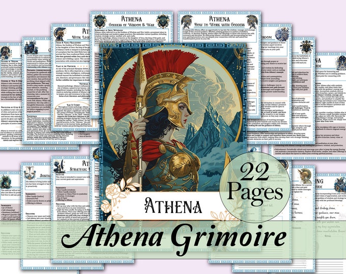 Athena Prayer Card - Etsy