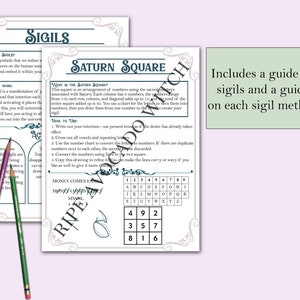 Sigil Magick Guide & Worksheets | Printable Book of Shadows Pages - Etsy