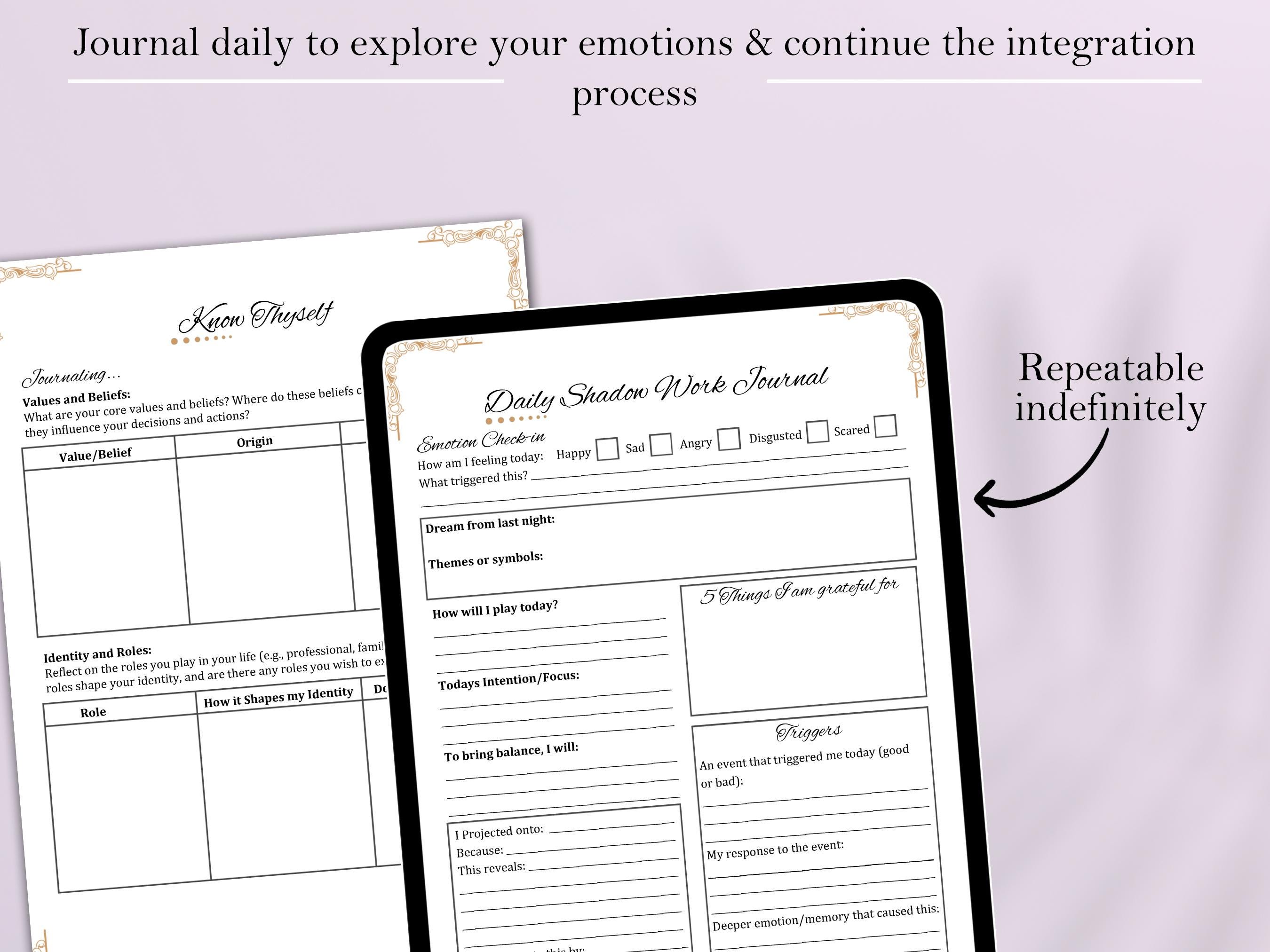 Shadow Work Journal & Guide | Complete Guided Shadow Work Workbook With ...