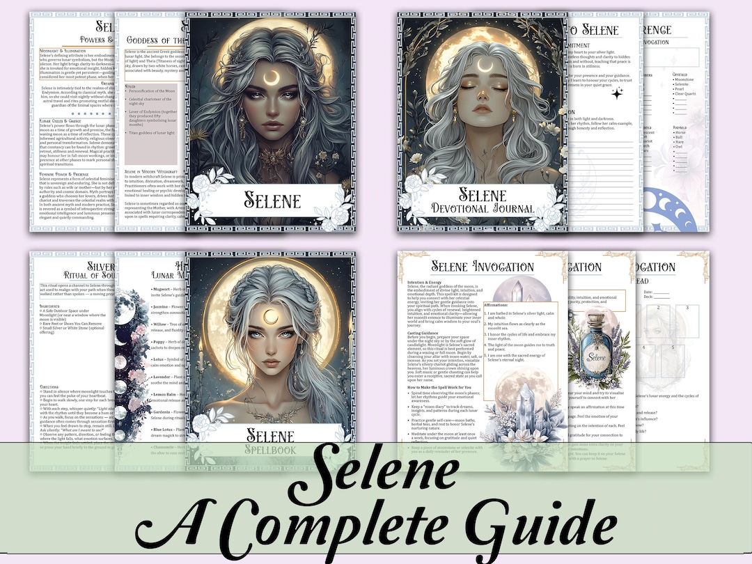 Complete Selene Book of Shadows Bundle | Greek Goddess, Moon Magick ...
