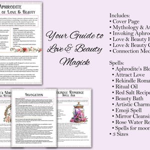 Aphrodite Spellbook | Book of Shadows | 10+ Spells for Love & Beauty ...