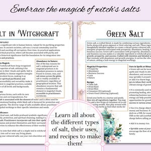 Witch's Salt Guide + Recipes | How to Craft and Use Coloured Salts in ...