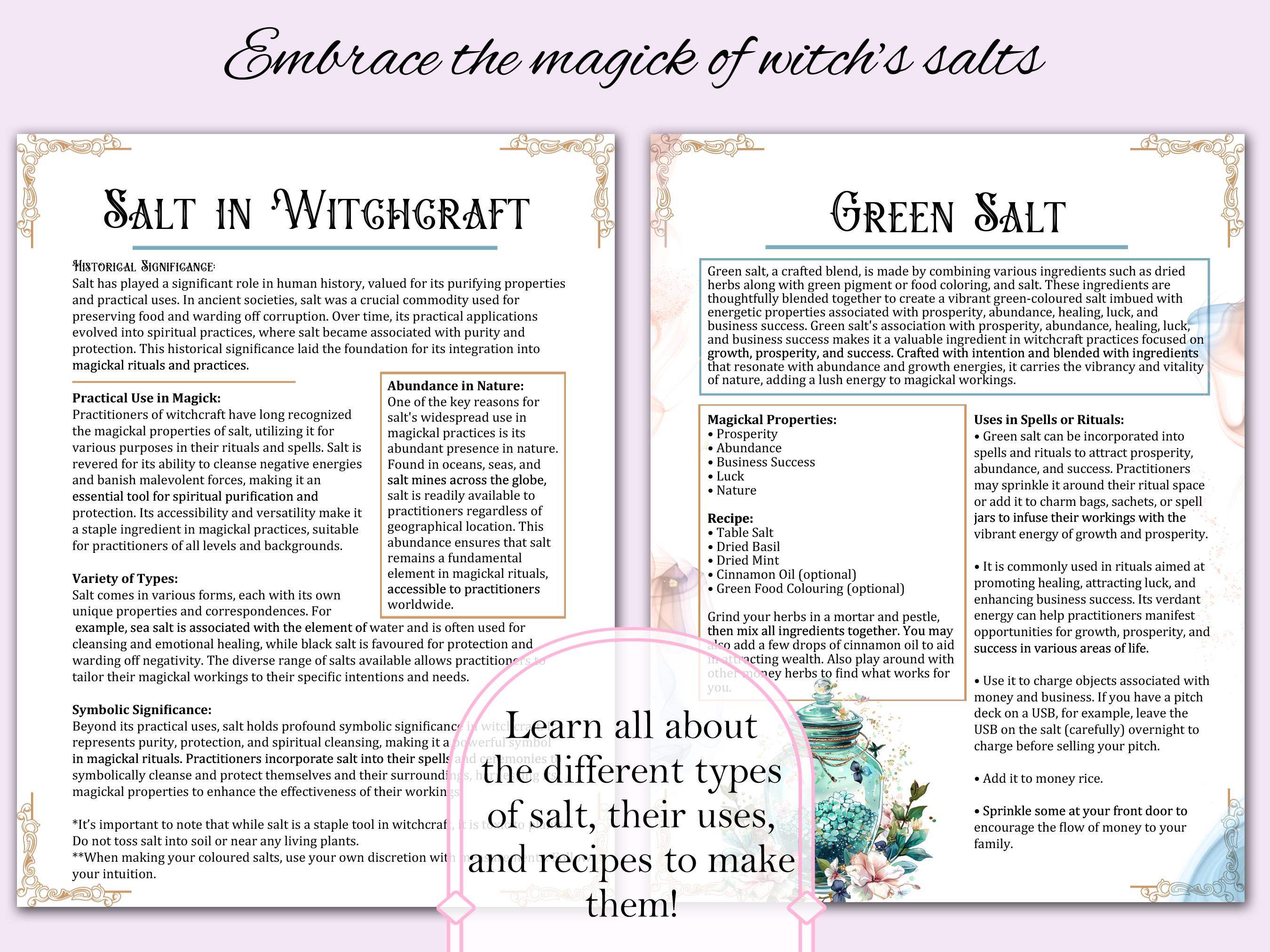 Witch S Salt Guide Recipes How To Craft And Use Coloured Salts In