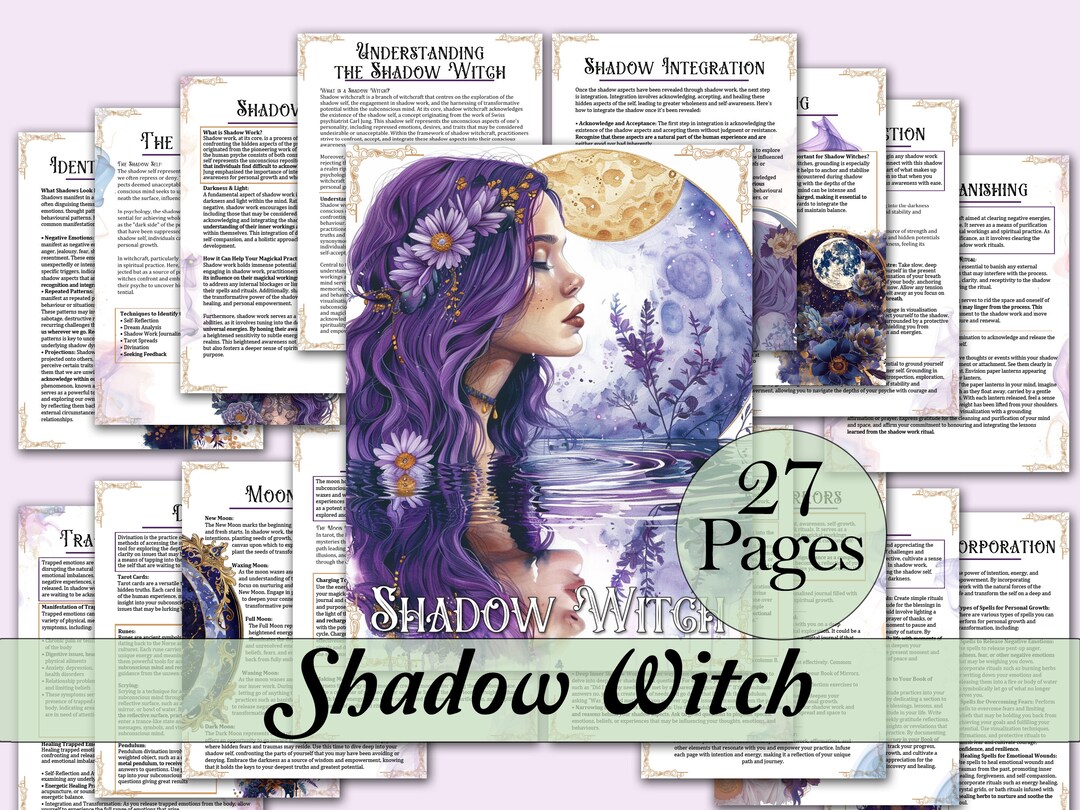 Shadow Witch Bundle Guide to Shadow Work in Witchcraft, Spells, Rituals ...