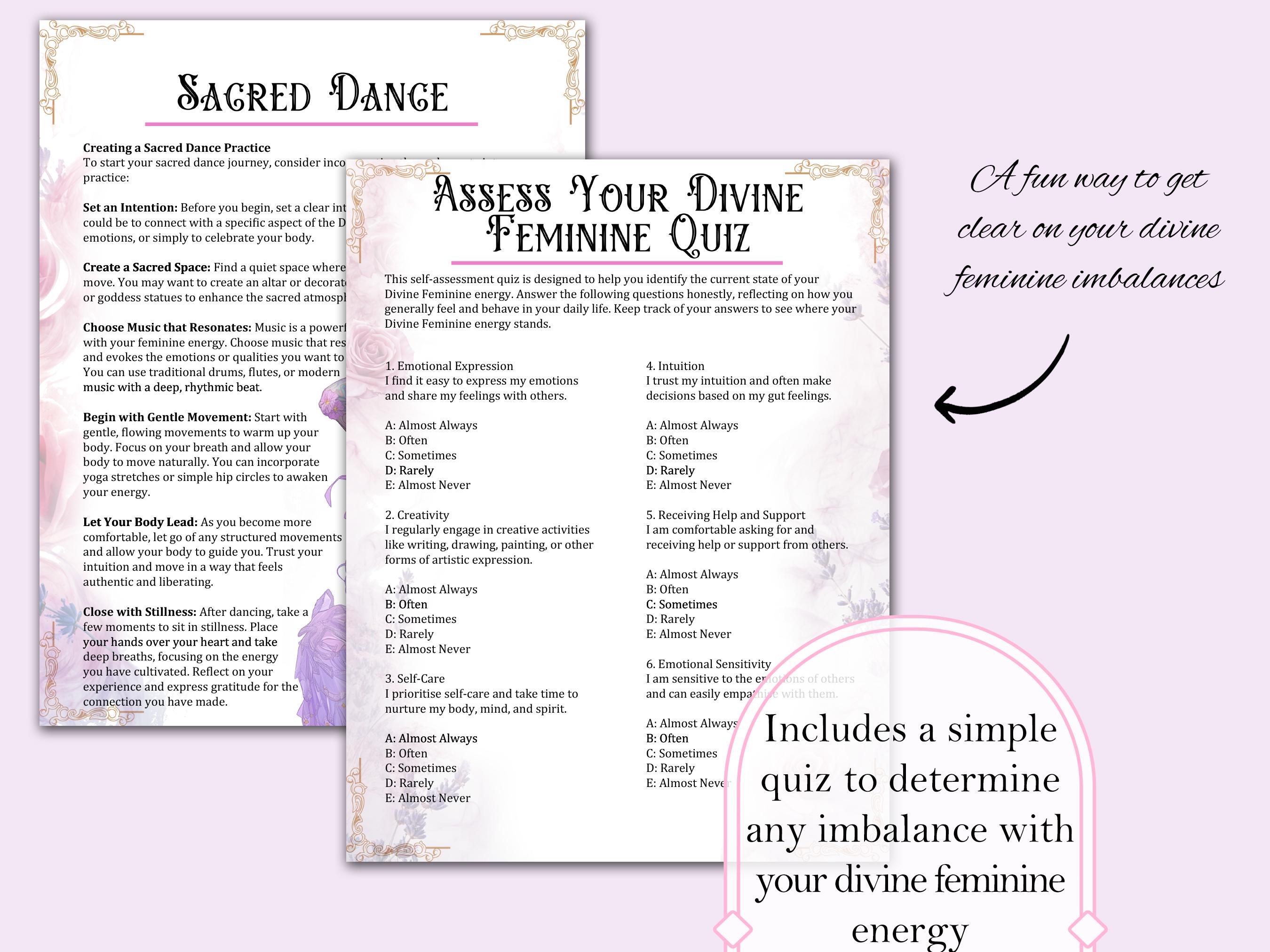 Divine Feminine Book of Shadows Bundle | Quiz, Spells, Rituals, Sacred ...
