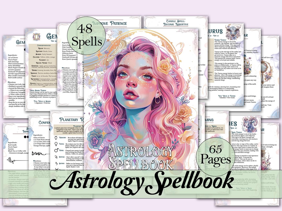 Astrology Spellbook | Spells to Work With Each Zodiac - Printable Pages ...