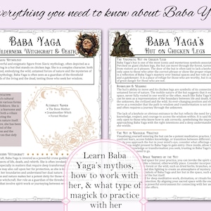 Baba Yaga Book of Shadows Bundle | Slavic Goddess of Witchcraft, Spells ...