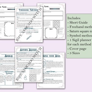 Sigil Magick Guide & Worksheets | Printable Book of Shadows Pages - Etsy