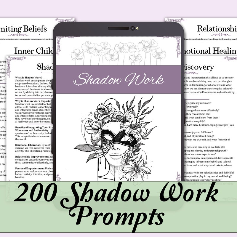 Shadow Work Planner Workbook - Etsy