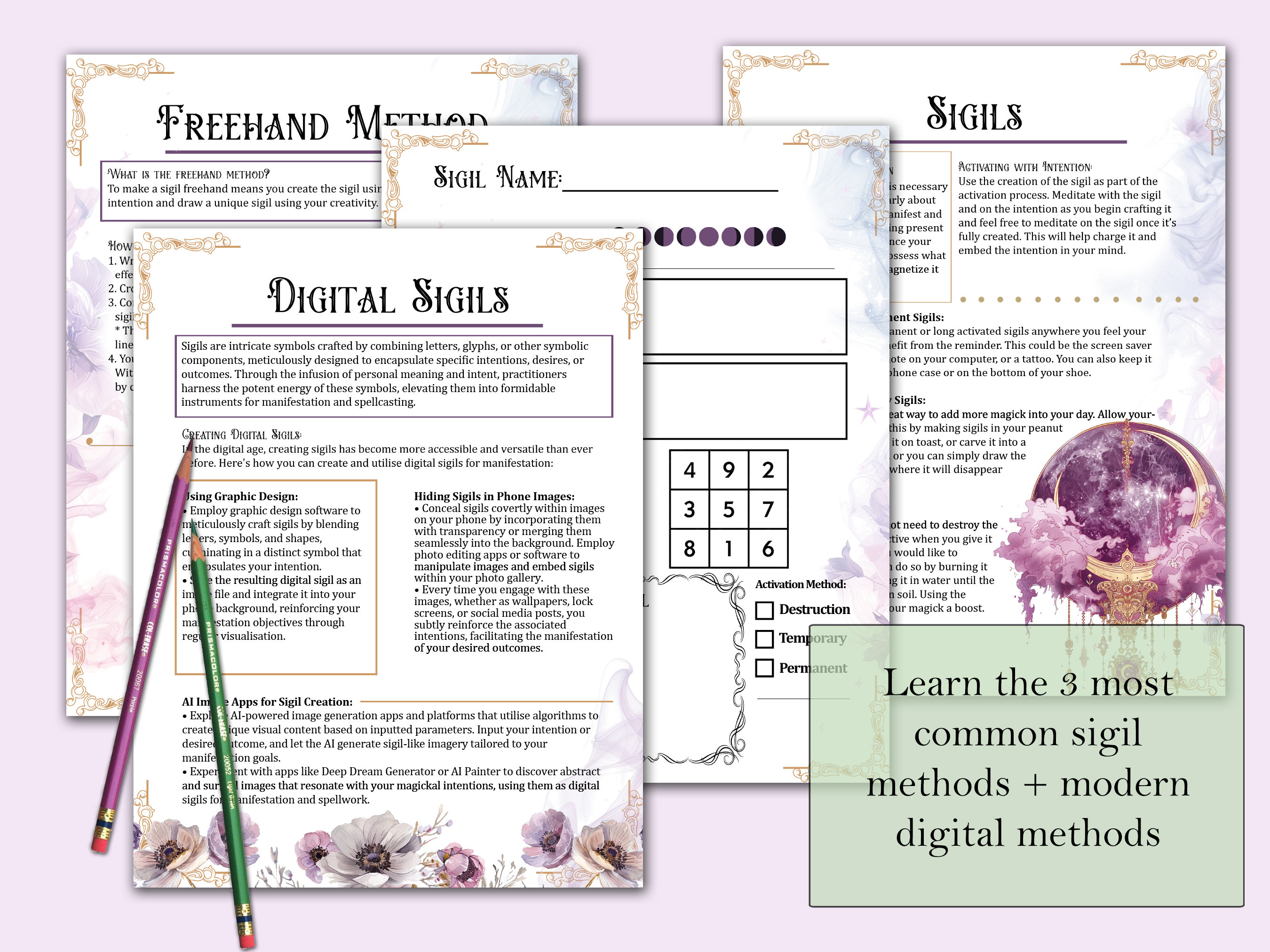 Sigil Magick Guide & Worksheets | How to Create and Use Sigil in Your ...