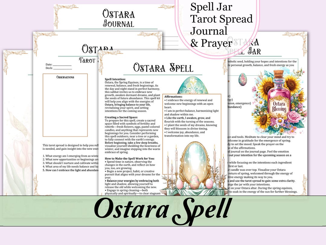 Ostara Spell Kit | Spell Jar Recipe, Guide, Journal Prompts ...