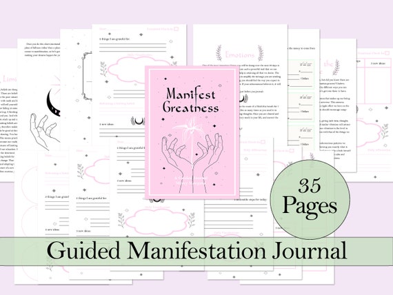 Manifestation Journal Printable Guide Pink Edition - Etsy