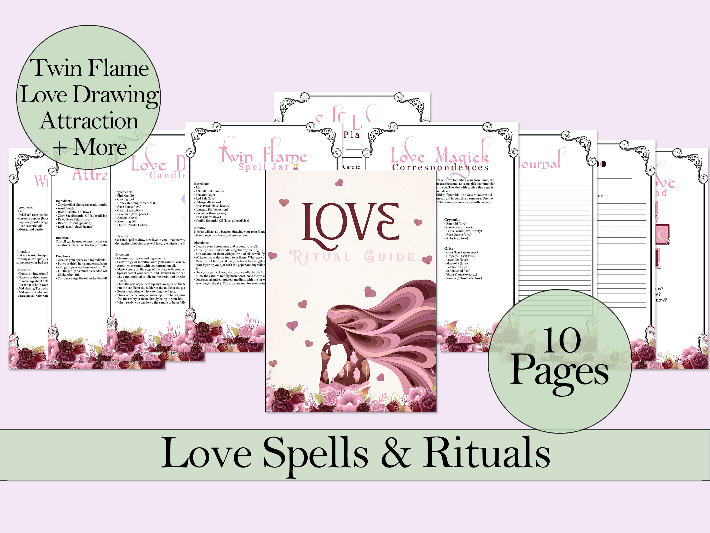 Love Spell Ritual Guide Spells, Rituals, Tarot, and More Printable ...