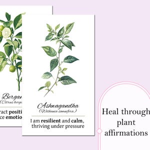 Affirmation Cards - Botanical | 50 Printable Affirmation Cards for ...