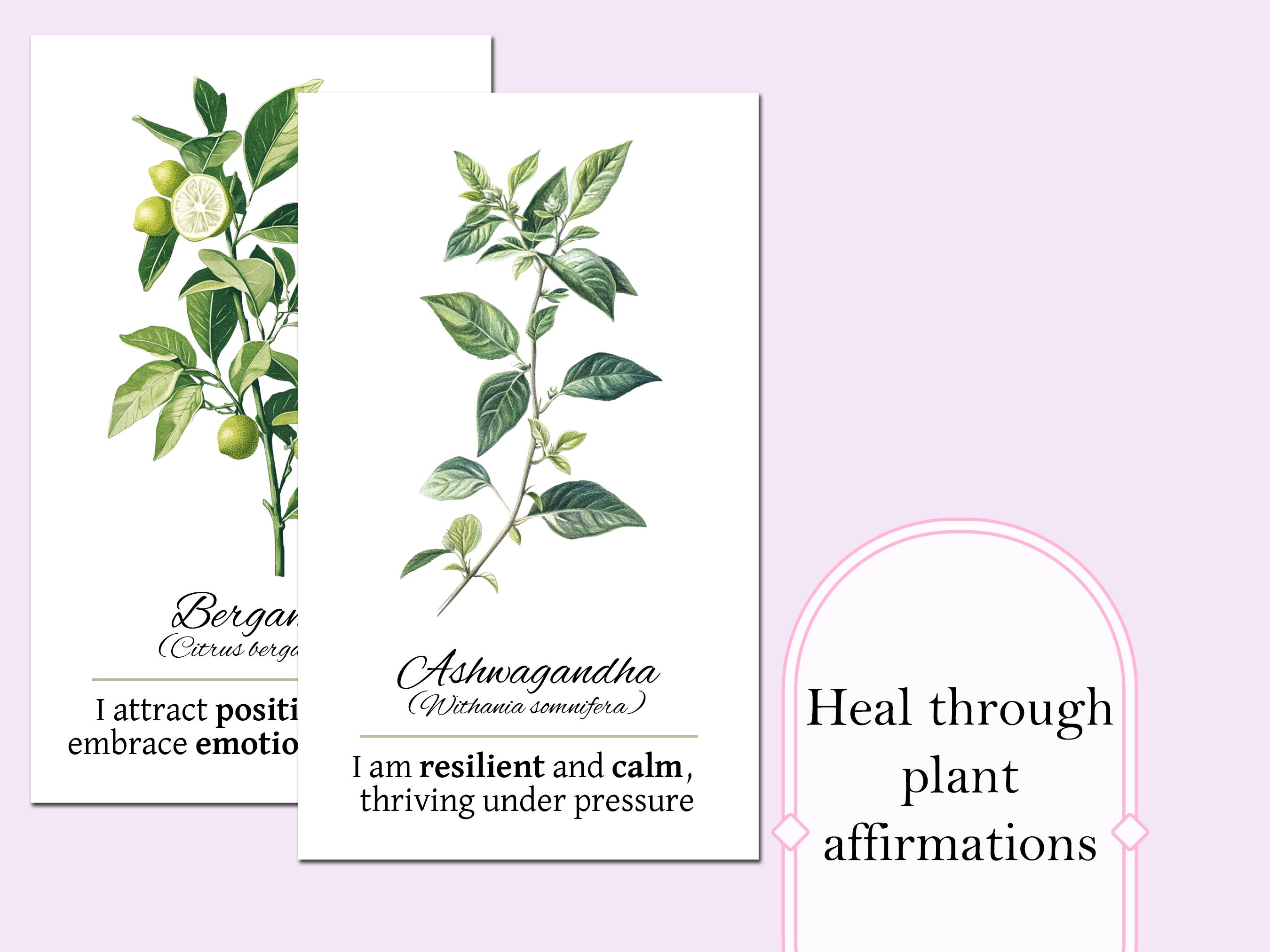 Affirmation Cards - Botanical | 50 Printable Affirmation Cards for ...