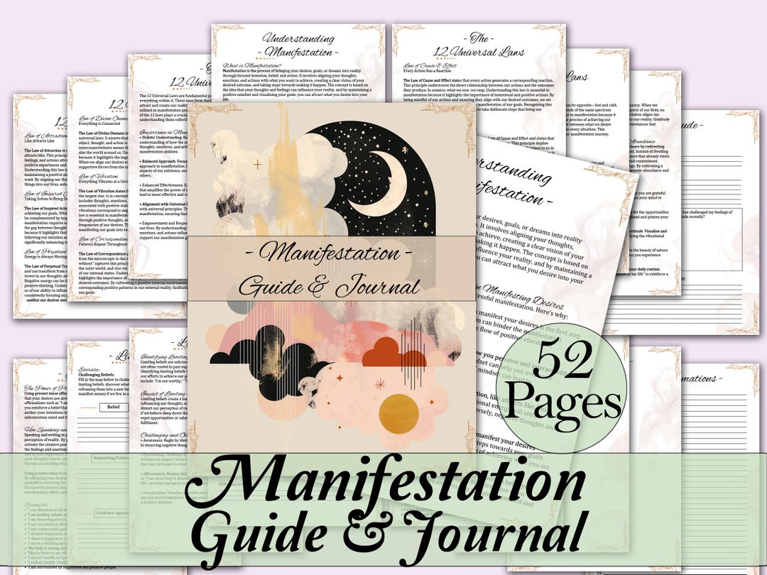 Manifestation Journal & Guide | Law of Attraction, Gratitude ...
