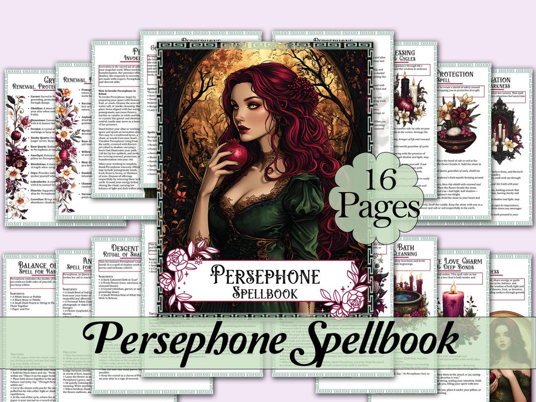 Persephone Spellbook | Greek Goddess, Spells, Rituals, Renewal ...