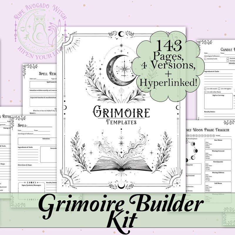 Grimoire Template - Etsy