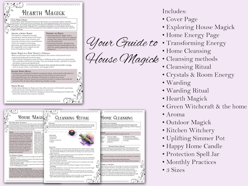 House Magick Book of Shadows Bundle | Cleansing, Warding, Rituals, and ...
