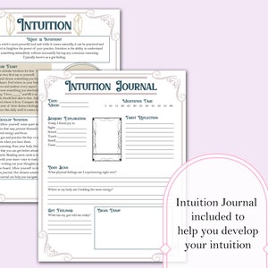Intuition Guide and Worksheet | Printable Pages - Etsy