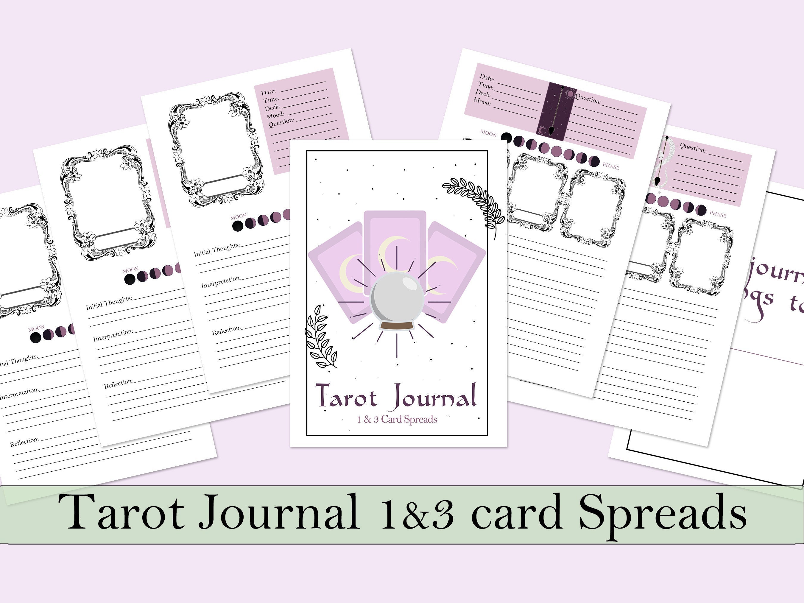 Daily Tarot Journal Printable Book of Shadows Insert - Etsy
