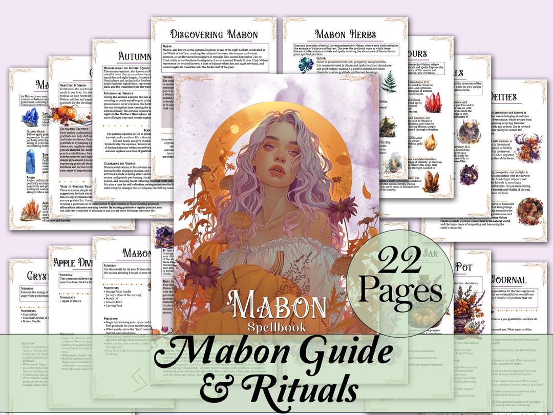 Mabon Sabbat Guide & Ritual Bundle Correspondences, Deities, Spells ...
