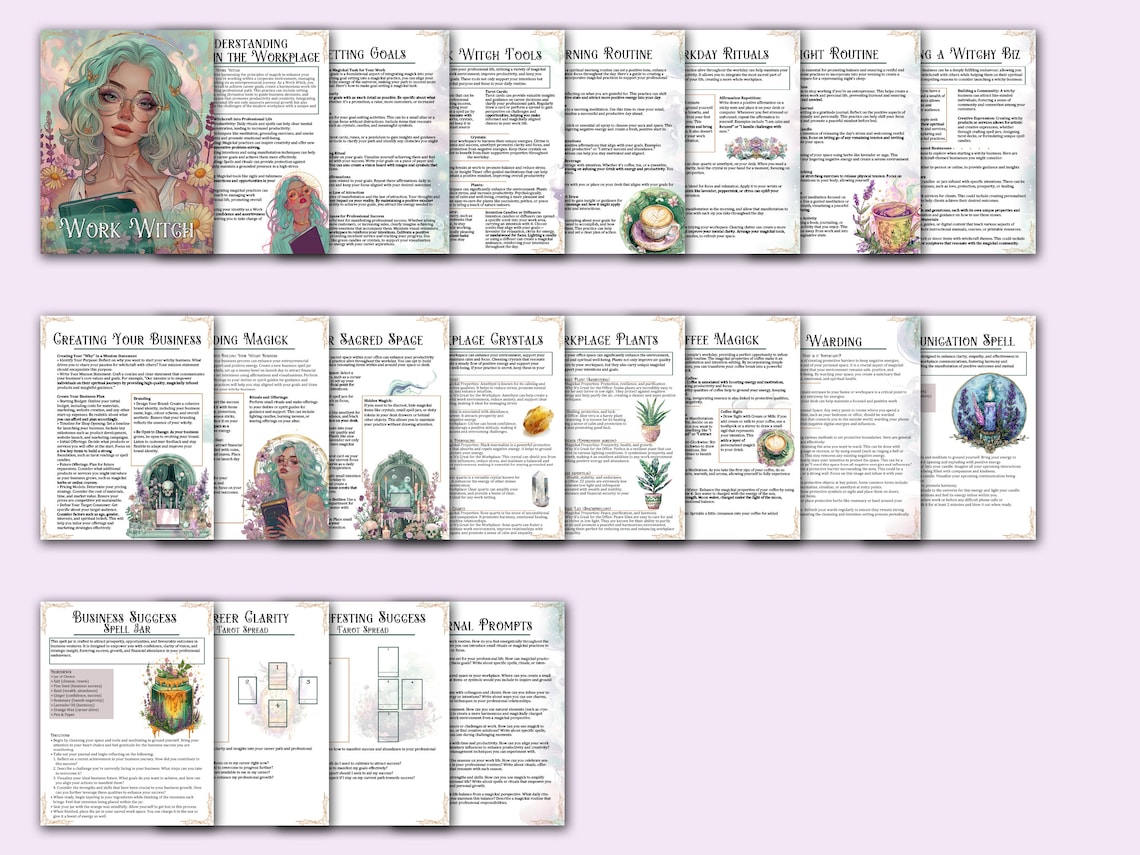 Work Witch Bundle | Guide to Magick in the Workplace, Spells, Rituals ...